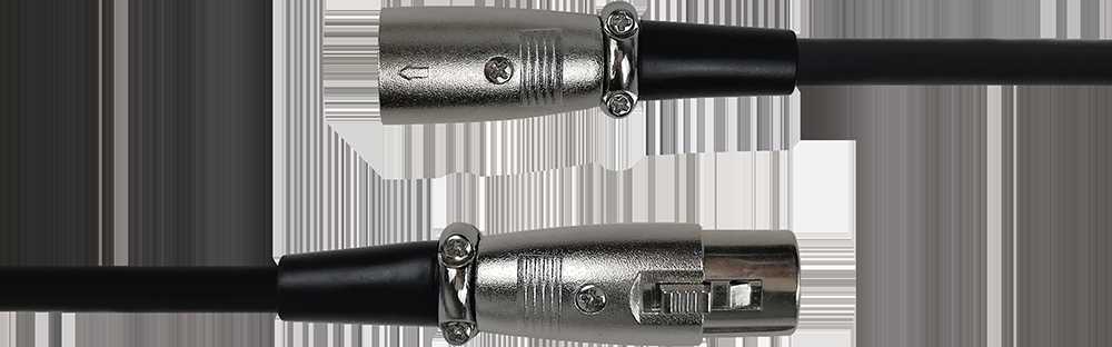 XLR audio kabelis DELTACO 3-pin male - 3-pin female, 26 AWG, 1m, juodas ...