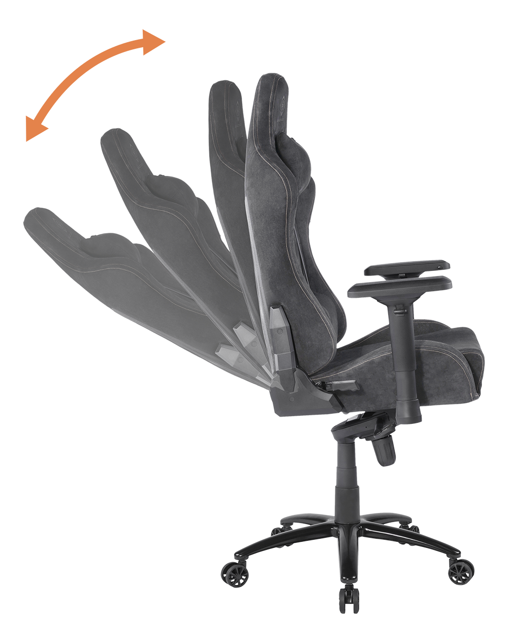 Žaidimų kėdė DELTACO GAMING DC430 iš minkšto Alcantara audinio, 4D ...