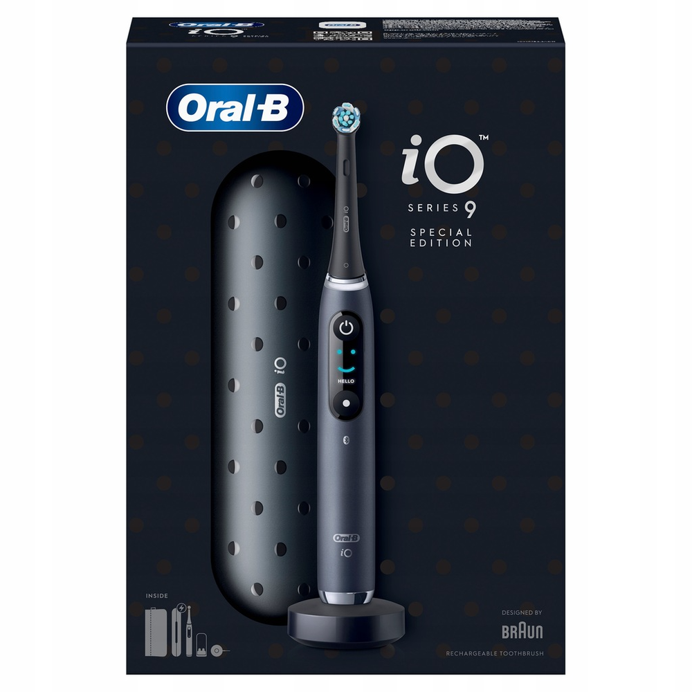 Oral-B iO Series 9 Special Edition Elektrinis dantų šepetėlis, juodos spalvos, žema kaina | Varle.lt