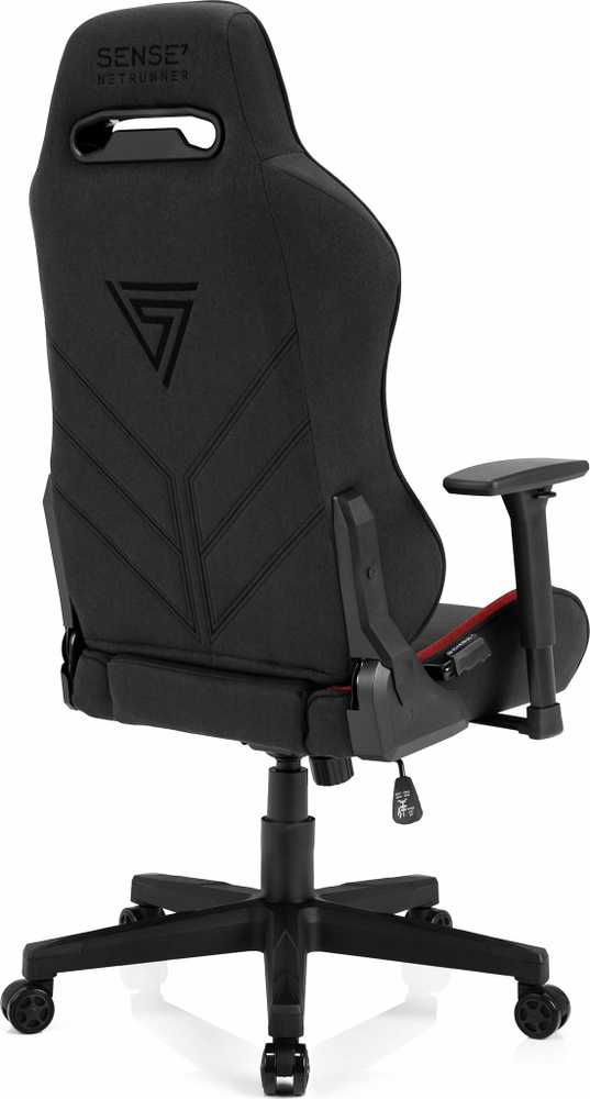 Žaidimų kėdė Sense7 Netrunner fabric Gaming Chair, Juoda-raudona ...