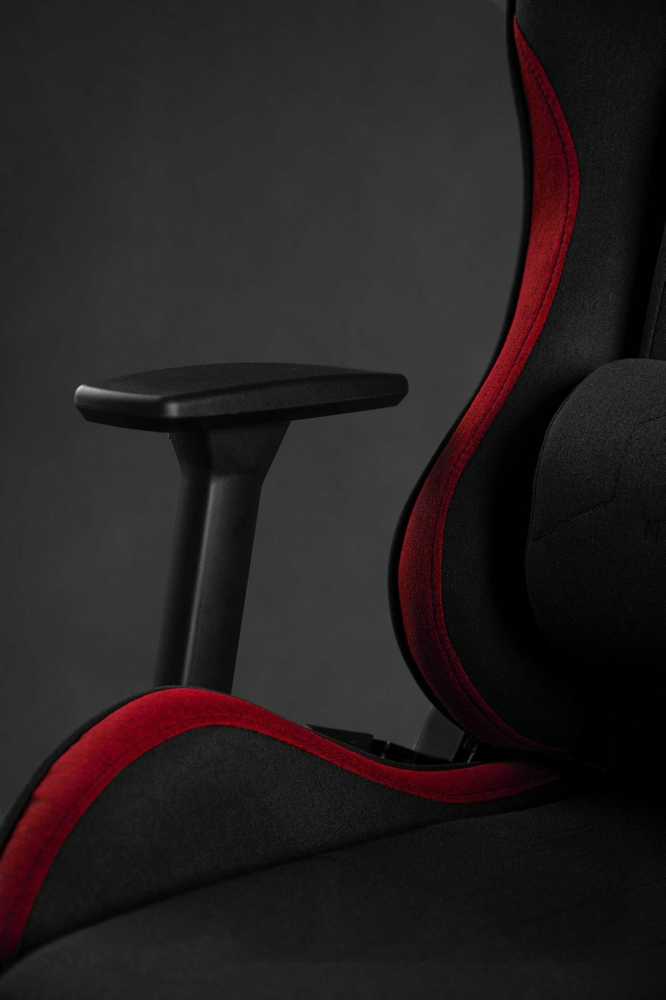 Žaidimų kėdė Sense7 Netrunner fabric Gaming Chair, Juoda-raudona ...