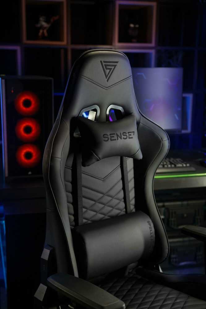 Žaidimų kėdė Sense7 Spellcaster, Juoda-pilka, modelis - ‎5902659841551 ...