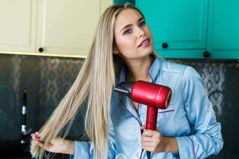Plaukų džiovintuvas OSOM Professional Raudona OSOMF5RD, 1800 W, su ...