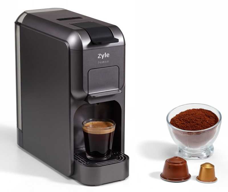 Kapsulinis kavos aparatas Zyle Notte 3 in 1, ZY672B, juodas, 1350W ...