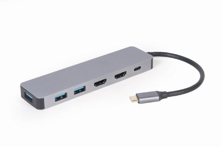 GEMBIRD A-CM-COMBO3-03 kelių prievadų adapteris C tipo USB 3in1 ...