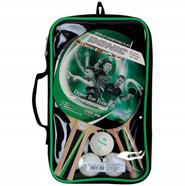 Stalo teniso rakečių rinkinys Donic Top Team 400 2 kamuoliai + 3 kamuoliukai + dėklas 788495 ...