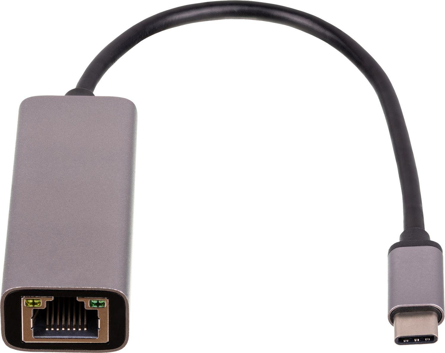 Adapteris USB Akyga USB-C - RJ45 Pilka (AK-AD-65), žema kaina | Varle.lt