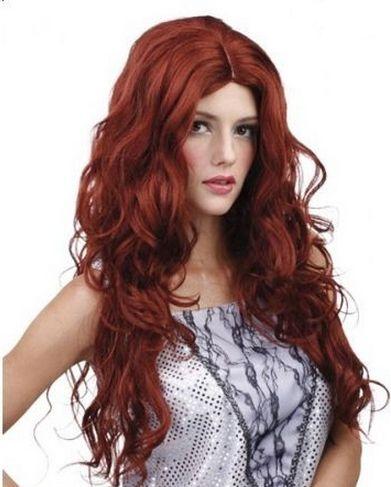 Aster Peruka długa ruda su lokami, modelis - 8712026860460, žema kaina ...