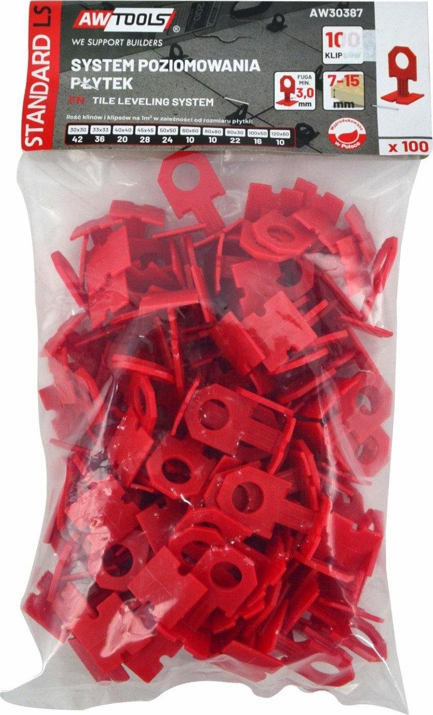 AW-Tools AWTools AWTOOLS SYSTEM POZIOMOWANIA PŁYTEK STANDARD 3,0mm - 7 ...