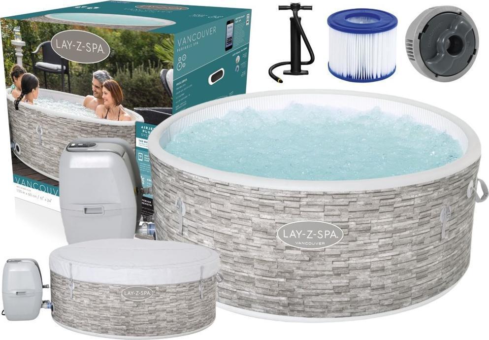 Sodo sūkurinė vonia Bestway Lay- Z-SpA Majamis 180 cm x 66 cm (60001), modelis - 60001, žema ...
