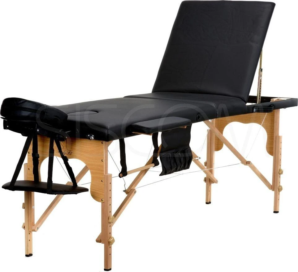 Bodyfit 3 sekcijų juoda masažinė lova + priedai + krepšys nemokamai ...