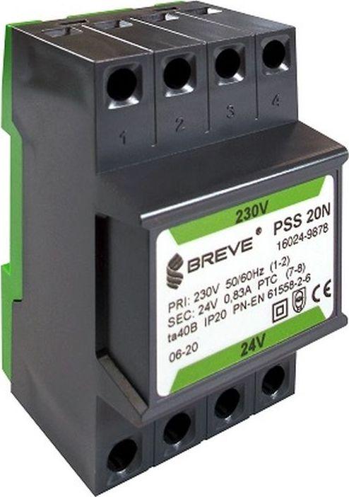 BREVE Vienfazis modulinis transformatorius PSS 20N 20VA 230 / 24V ...