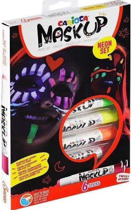 Dažai veidui CARIOCA Mask Up Neon, 6 spalvos, žema kaina | Varle.lt