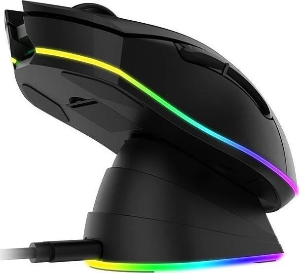 Belaidė žaidimų pelė + įkrovimo stotelė Dareu EM901X 2.4G – juoda ...