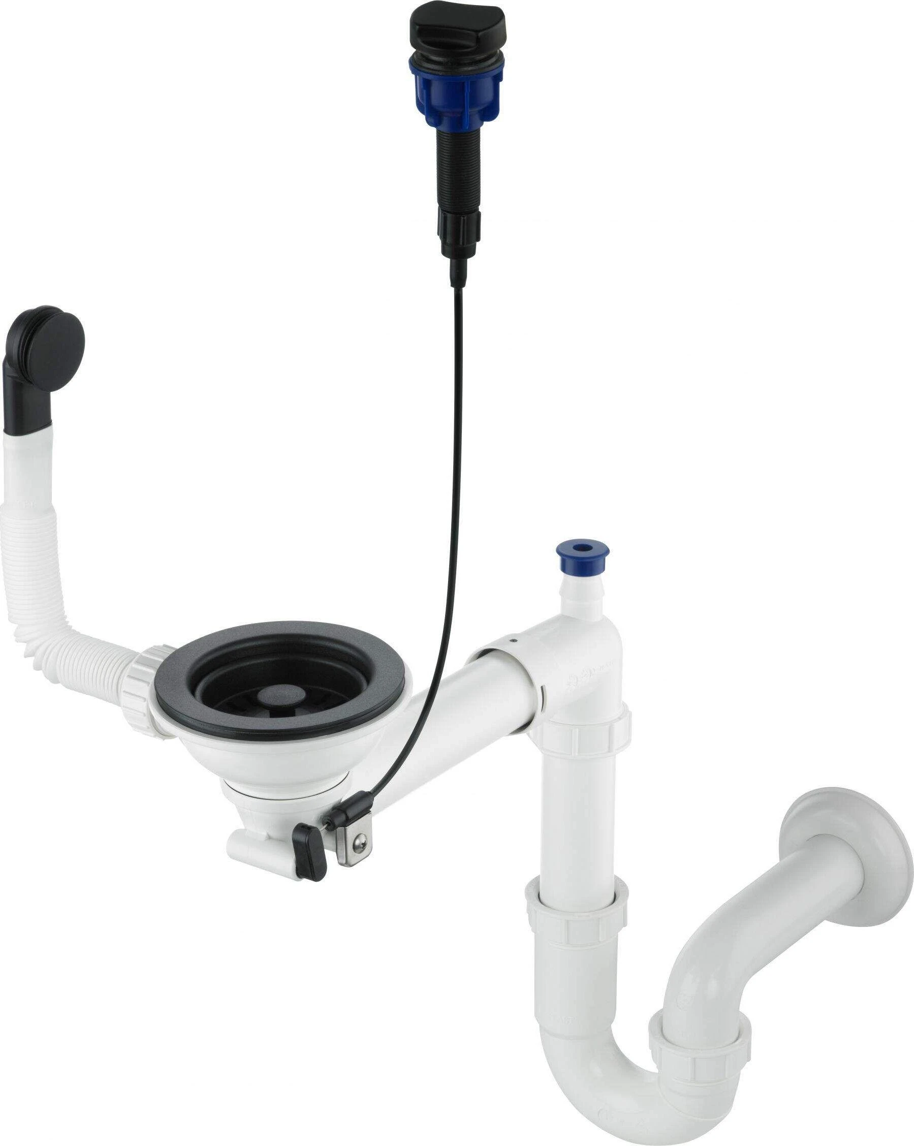 Sifonas granitinėms plautuvėms Deante Space-Saver ZXY_N972, Nero ...