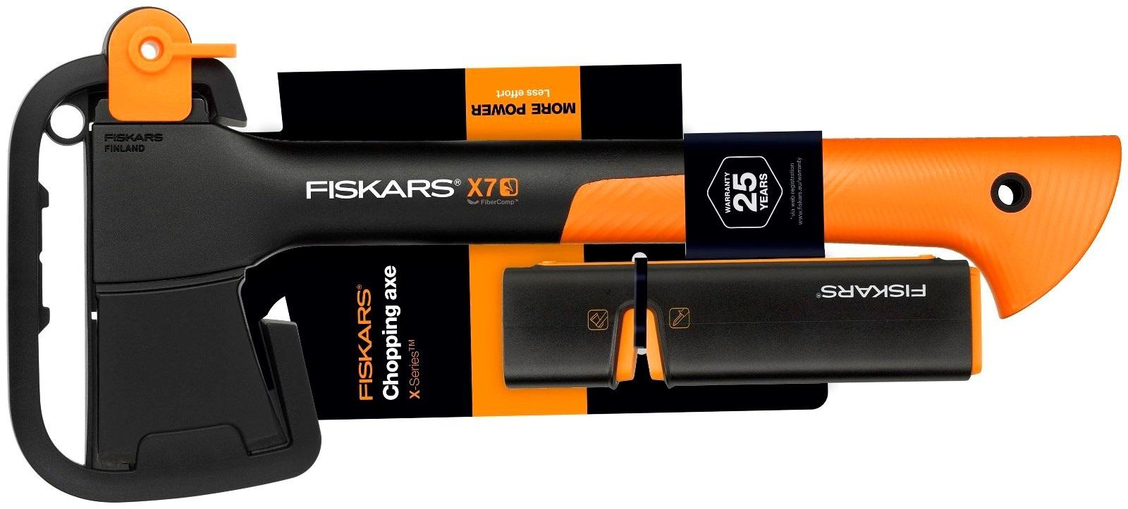 Fiskars kapojimo kirvis X7-XS su galąstuvu Xsharp (1015618) 0,47 kg, 35 ...