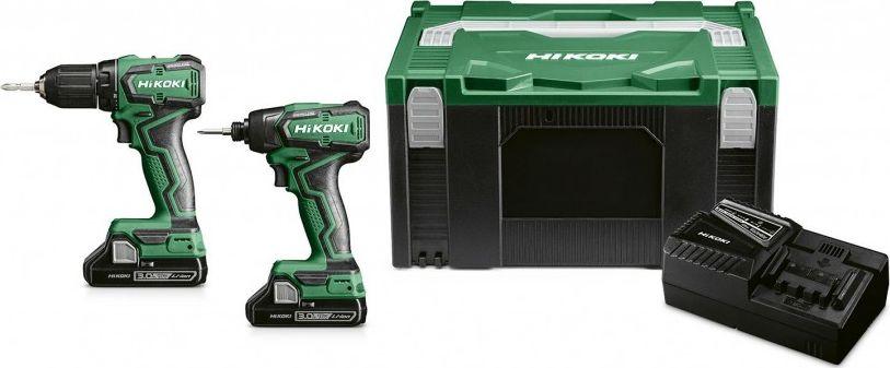 HiKOKI Akumuliatorinių įrankių rinkinys KC18DD, 18V, WH18DD + DS18DD + 2x3.0Ah + lagaminas ...