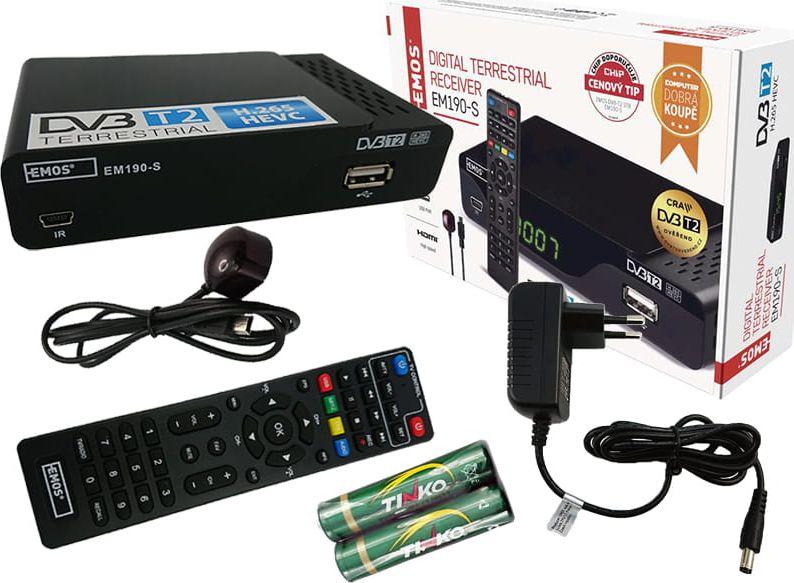 Emos TV imtuvas, skaitmeninės antžeminės televizijos dekoderis DVB-T / T2 HDMI, modelis - J6014 ...