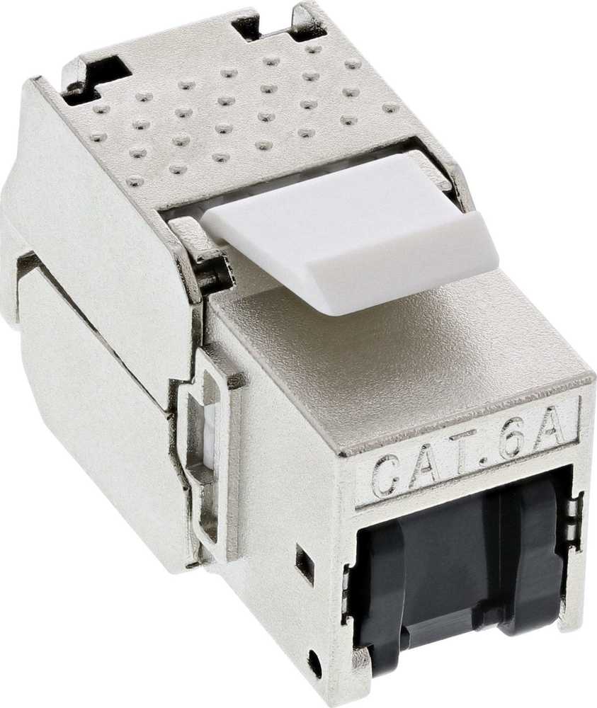 InLine ® RJ45 Keystone Jack Snap-In modulis Cat.6A, su dulkių danga ...