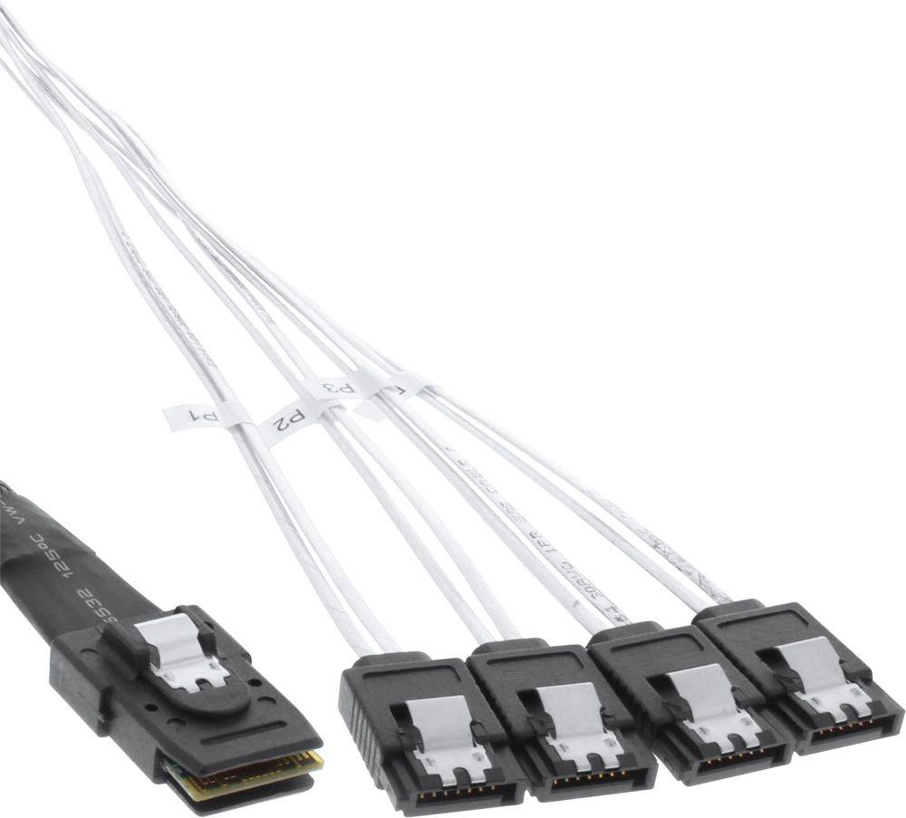 Inline SFF 8087 - SATA x4, 1 m, Baltasis (27620B), žema kaina | Varle.lt