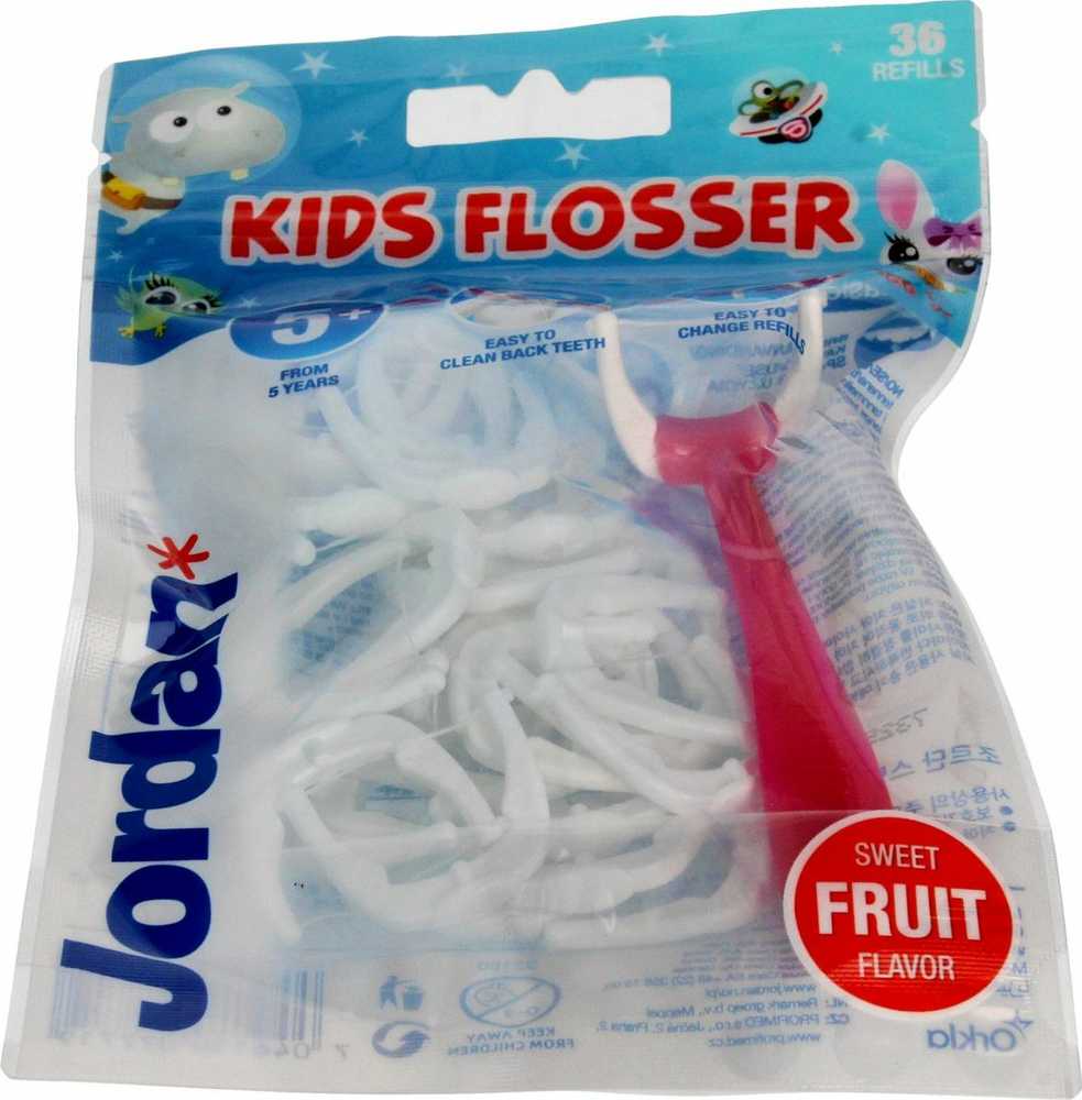 Dantų šepetėlis Jordan Kids Flosser dantų siūlas vaikams 36vnt, modelis ...