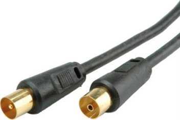 TV antenos laidas 100dB M / F, juodas, 2,0 m, modelis - 11.09.4581, žema kaina | Varle.lt