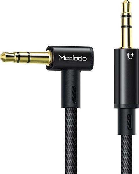 Mcdodo AUX mini lizdo kabelis 3.5 mm, kampinis, 1.2 m (juodas), modelis ...