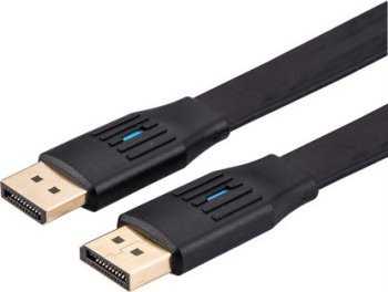 Vertė VALUE Cable DisplayPort Cable, v1.4, plokščias, DP M / M, juodas ...