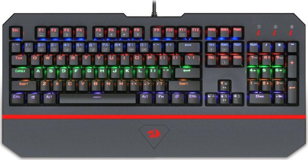 Klaviatūra REDRAGON ANDROMEDA K558R-1 (mechaninė, USB 2.0, (US), juodos ...