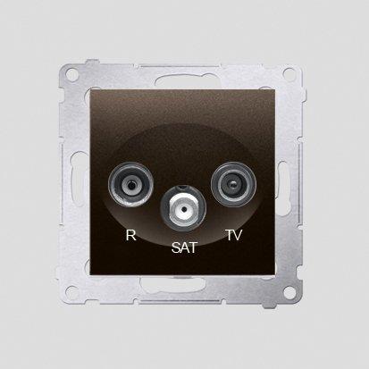 Kontakt-Simon SIMON54 RTV / SAT antenos lizdas 1dB galutinis ruda ...