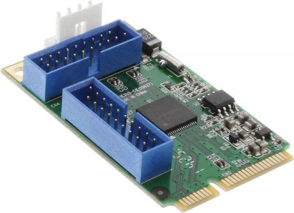 Kontrolierius InLine mini PCIE - 2x 19- pin USB 3.0 (66905), modelis ...