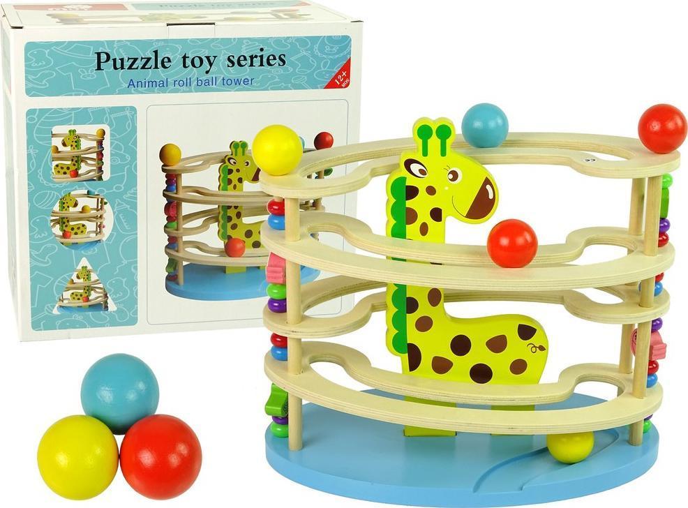 Lean Sport Lean Toys Mediniai žirafos rutuliniai karoliukai, modelis ...