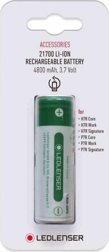 LED Lenser Ledlenser Įkraunama baterija 21700 Li-ion 4800m, modelis ...