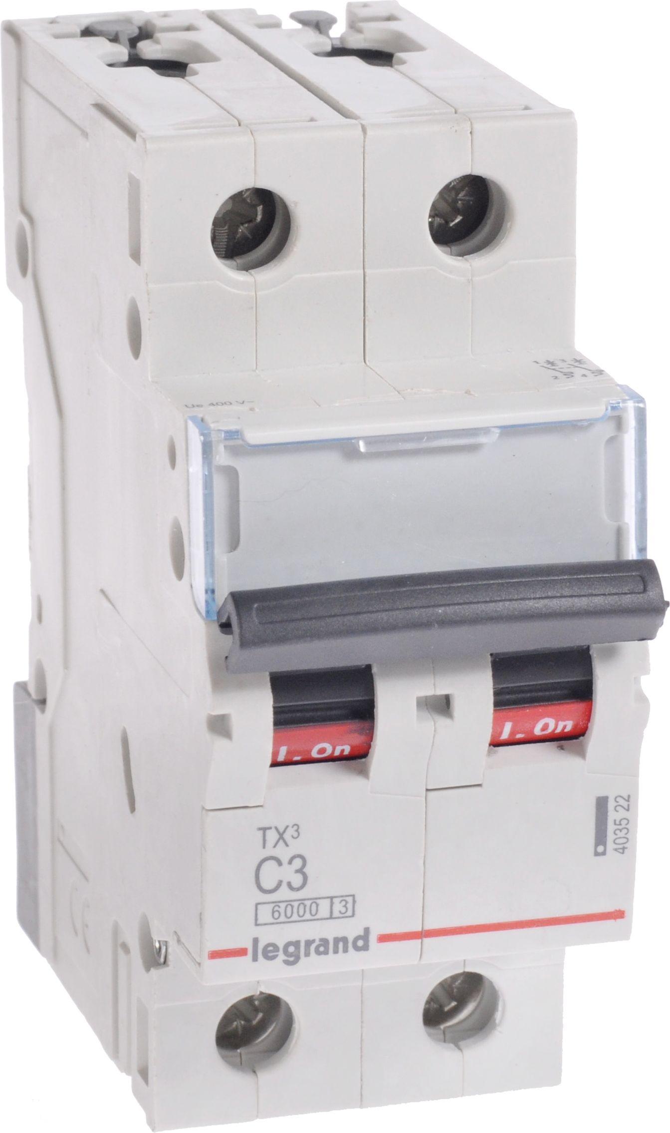 Legrand miniatiūrinis grandinės pertraukiklis S302 C3 TX3 3A 6kA 403522 ...