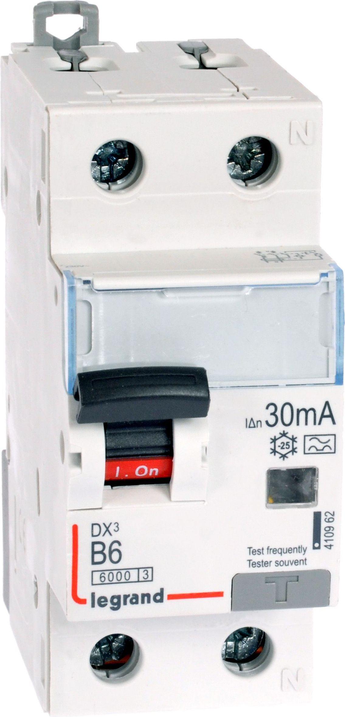 „Legrand“ liekamasis grandinės pertraukiklis 2P 6A B 0,03A tipas A P312 DX3 (410962), modelis ...