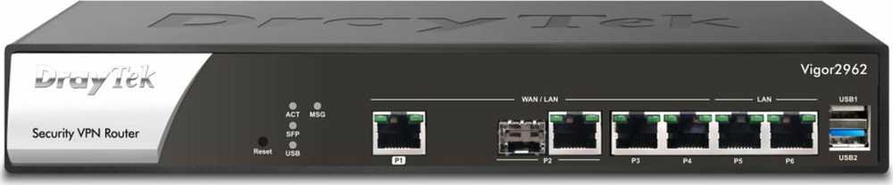 DrayTek Draytek Vigor 2962 maršrutizatorius 2.5 Gigabit Ethernet juoda ...