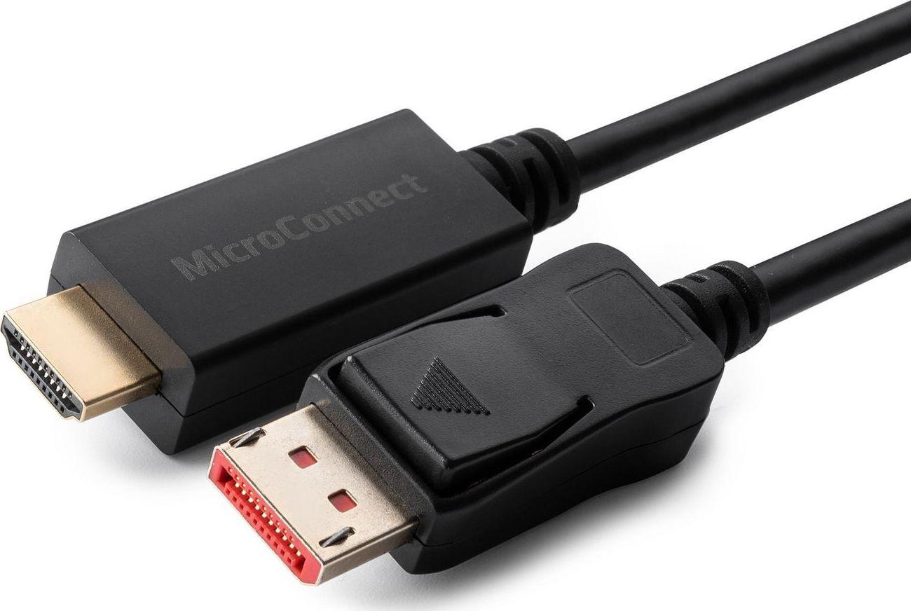 „MicroConnect DisplayPort“ – HDMI laidas 5 m juodas (MC-DP-HDMI-5004K), modelis - MC-DP-HDMI ...