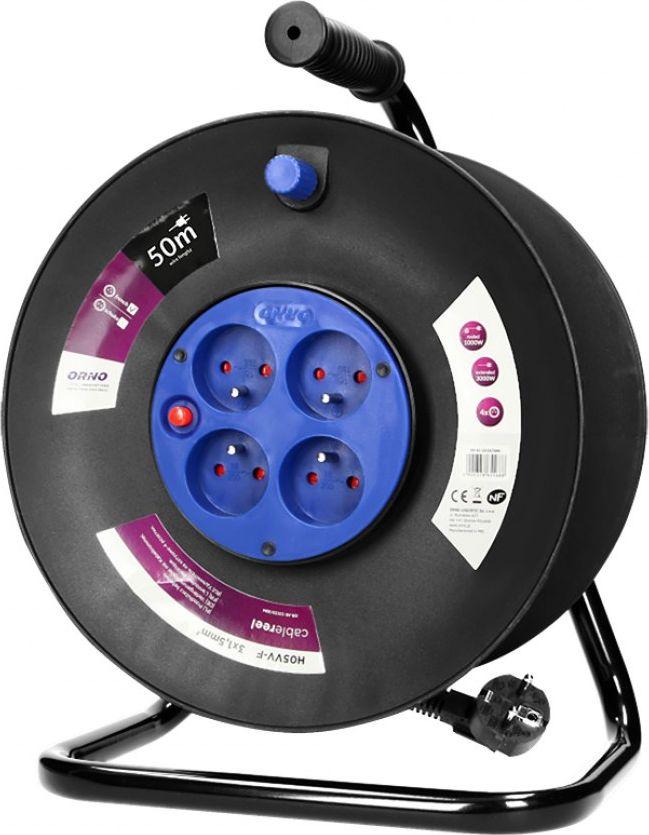 Orno Būgninio ilgintuvo laidas, 4 lizdai 2P + Z, PVC H05VV-F 3x1,5mm ...