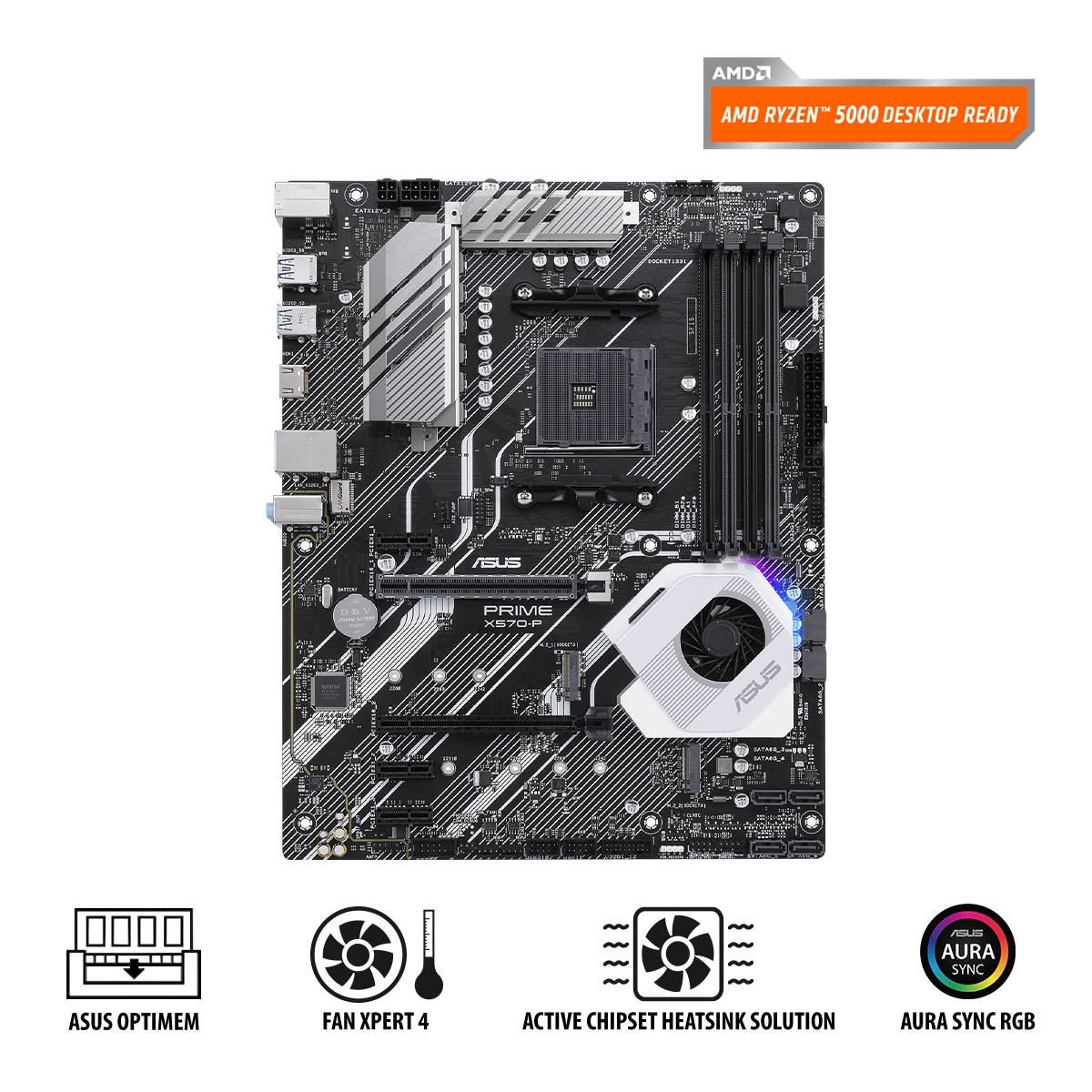 Asus PRIME X570-P / Ready for Ryzen™ 5000 Series / ASUS OptiMem / Fan ...