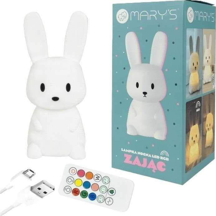 Ecolights MARY'S LED Naktinė lempa - Baltasis triušis, modelis ...