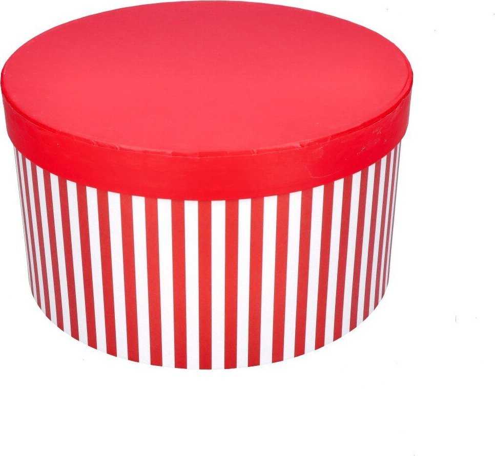 Apvali dryžuota dovanų dėžutė 24,5x13,8 cm, žema kaina | Varle.lt