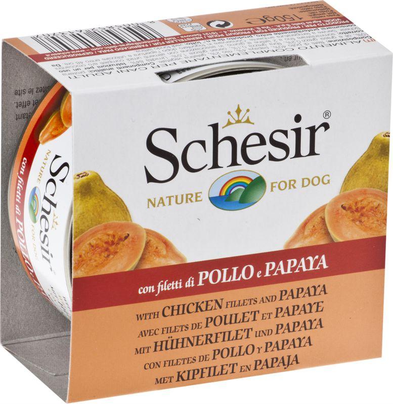 Agras Pet Foods Drėgnas Šunų Maistas - Schesir Vištiena su Papaja Želė - 150g, modelis ...