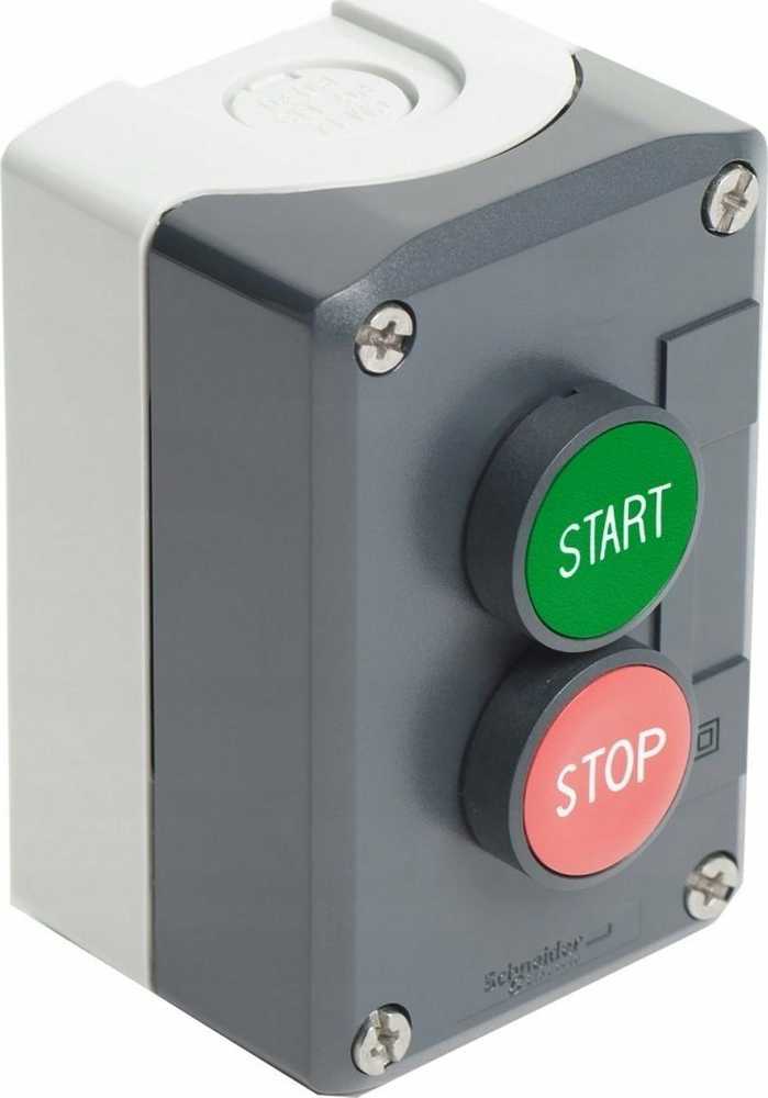 Schneider Electric 2 skylių START / STOP valdymo dėžutė, pilka IP65 ...