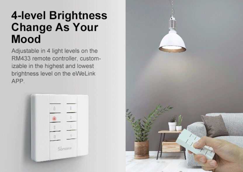 Sonoff D1 šviesos intensyvumo reguliatorius 150W dimmeris WiFi / RF ...