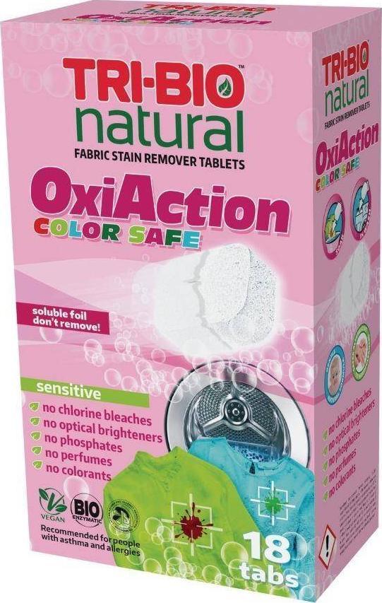 Tri-Bio TRI-BIO, Tabletės do prania OXI ACTION COLOR, 18 vnt, modelis ...