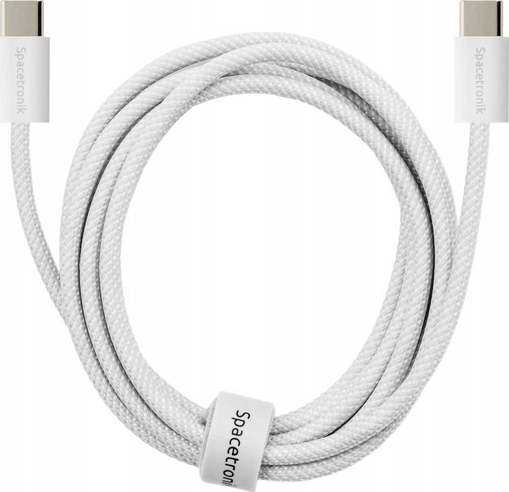 USB-C kabelis PD100 / 240W Spacetronik 3m baltas, modelis - KU03 ...