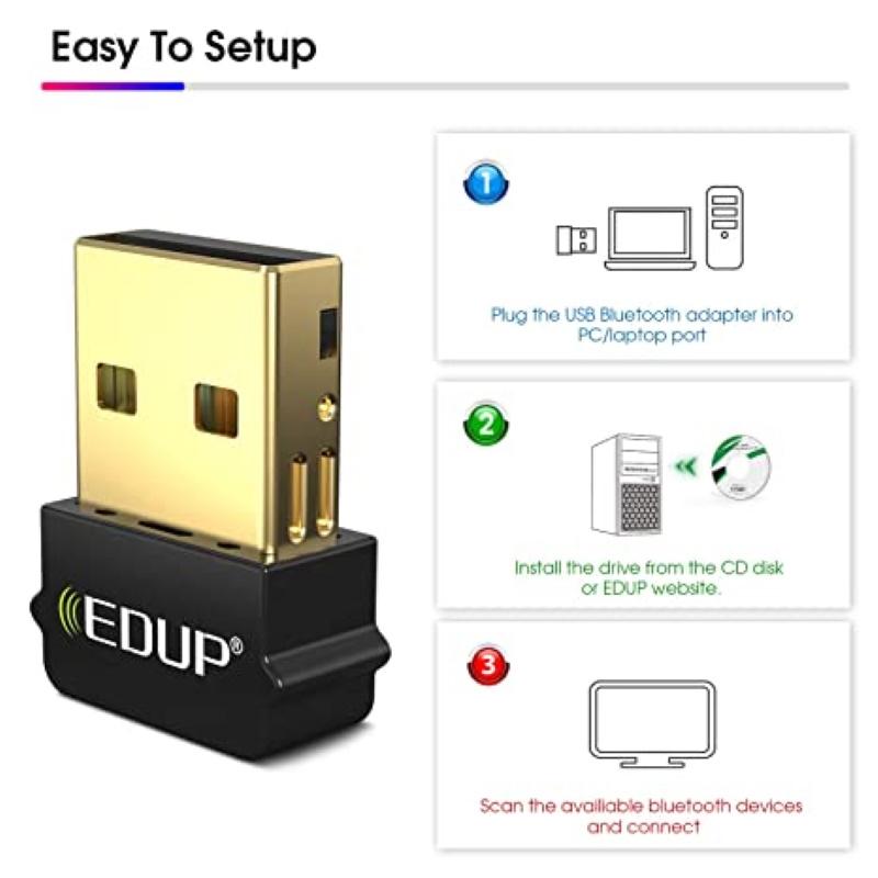 EDUP EP-B3519 Bluetooth 5.0 USB adapteris, modelis - EP-B3519, žema ...