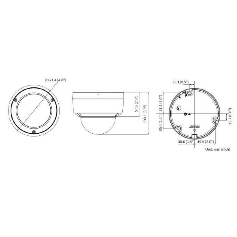 Hikvision kupolas DS-2CD2147G2-SU F2.8 (balta, 4 MP, ColorVu), modelis ...