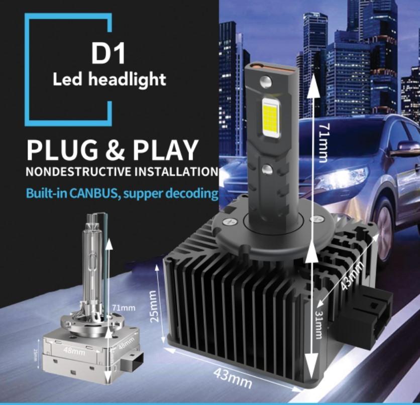 Autoreka D1S LED lemputės 2vnt. 7000lm +260% CANBUS, žema kaina | Varle.lt