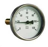 Bimetalinis termometras 1 / 2. 63 mm. 63 mm ilgio. 120 C, modelis ...